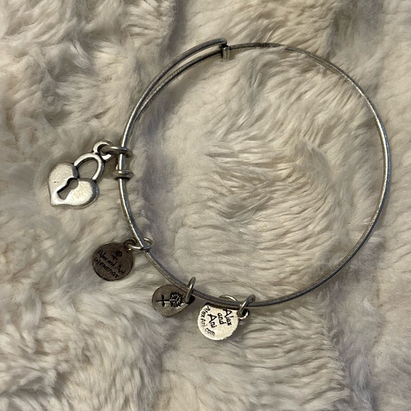 Alex and Ani | Jewelry | Alex And Ani Heart Lock Keyhole Heart Silver ...